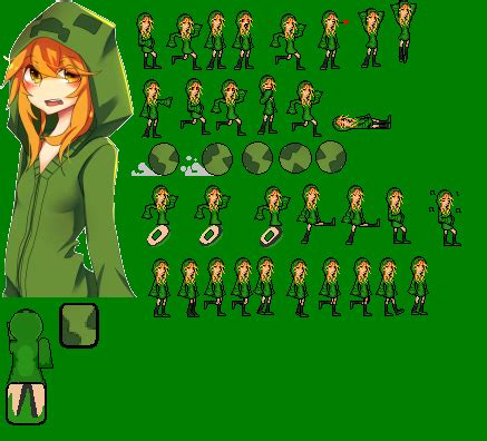 Creeper Girl Spritesheet By Alexandremedeiros9 On Deviantart