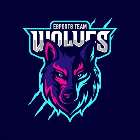Wild Wolf E Sport Mascot Logo Design Vector Illustration 17503808