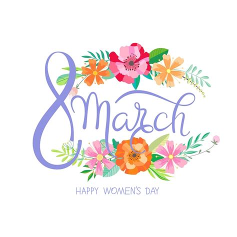 Premium Vector Happy Womens Day Greeting Card