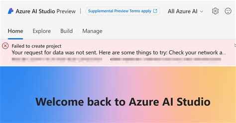 Cant Create Azure Ai Project Failed To Create Project Microsoft Qanda