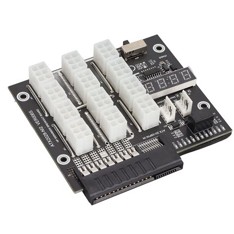 Buy Mining Gpu Breakout Board 12 Pcie Ports 6pin Led Voltage Display Power Supply Breakout