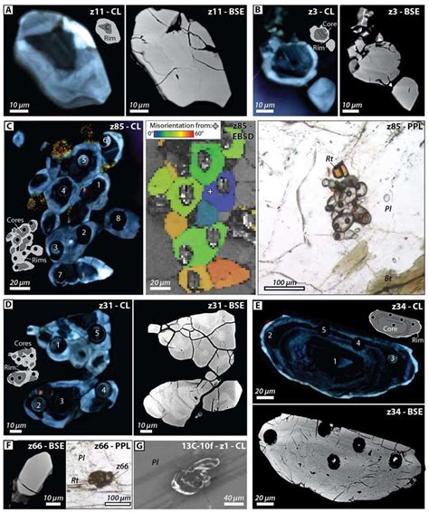 Zircon Morphology And Compositional Zoning Shown In Cl Bse Secondary