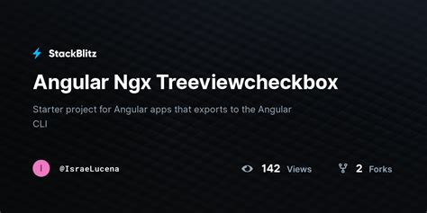 Angular Ngx Treeviewcheckbox Stackblitz