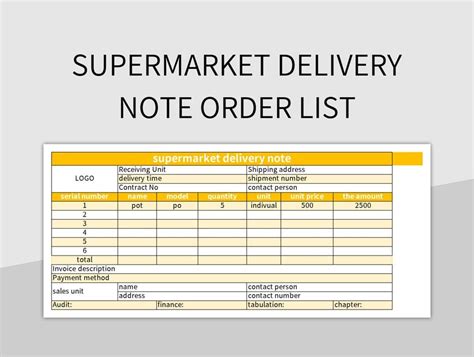 Free Order List Templates For Google Sheets And Microsoft Excel Slidesdocs