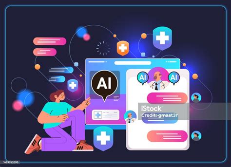 Professional Financial Advisor Giving Advise In Computer App With Ai Helper Bot Investment Money