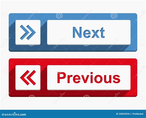 Next And Previous Buttons Stock Vector Illustration Of Internet 35859926