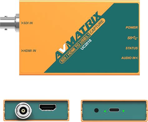AVMATRIX Video Capture Card SDI HDMI To USB Type C HDMI Or SDI In And USB Gen USB