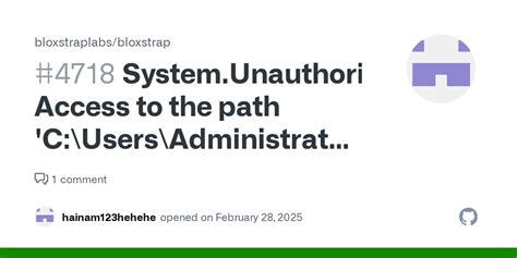 Systemunauthorizedaccessexception Access To The Path Cusers