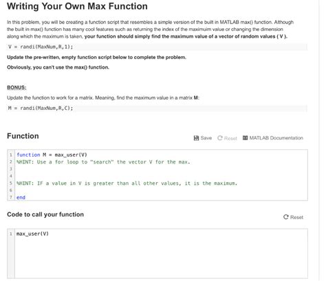 Solved Writing Your Own Max Function In This Problem You