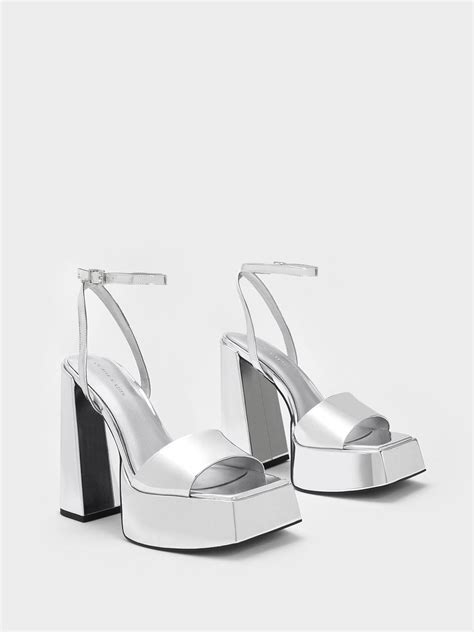 Silver Sandals For Women Shop Online Charles And Keith Mx