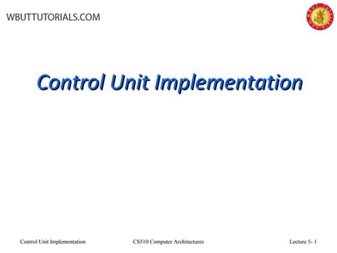Control Unit Implementation Ppt