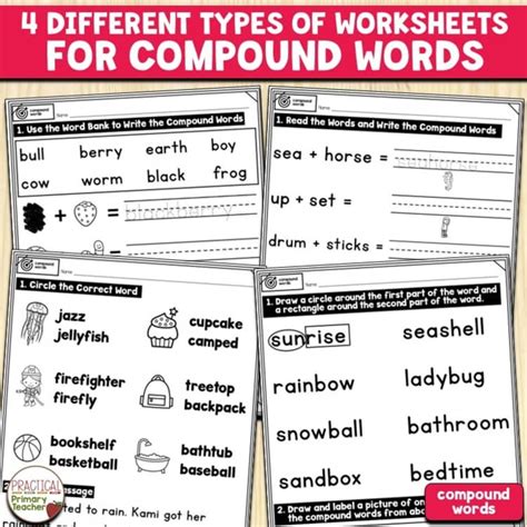 Compound Words Phonics Worksheets Word Work Science Of Reading Aligned