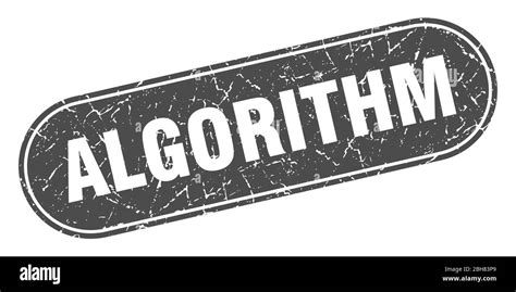 Algorithm Sign Algorithm Grunge Black Stamp Label Stock Vector Image
