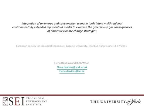 Ppt Integration Of An Energy And Consumption Scenario Tools Into A