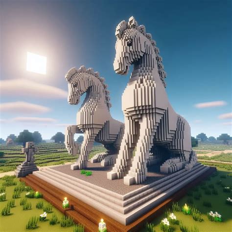 Horse Statue Minecraft Horse Statue Design How To Make A Horse