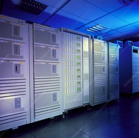 Mainframe Computers Used By A Water Company Stock Image T450 0159 Science Photo Library