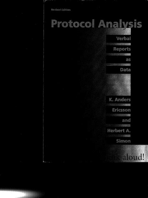 Ericsson Verbal Protocol Pdf Scientific Method Memory