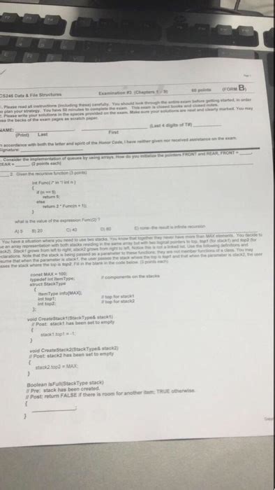 Solved Both The Letter And C 40 Nt Top2 Stack2 Post Stack2