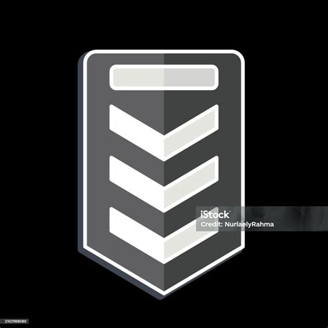 아이콘 병장 군대 및 육군 상징과 관련이 있습니다 광택 스타일 심플한 디자인 일러스트레이션 겨냥에 대한 스톡 벡터 아트 및 기타