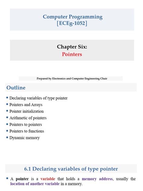 Chapter 6 Computer Programmingodp Pdf Pointer Computer Programming Integer Computer