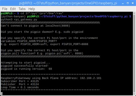 Onegpio Demos Python Banyan