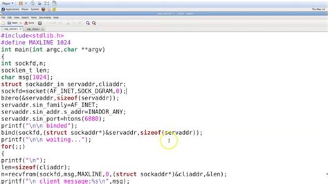cn lab udp echo server cse department youtube