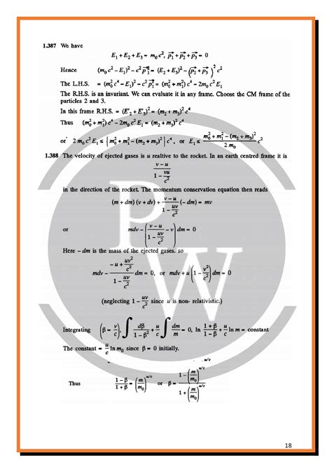 I E Irodov Solutions On Relativistic Mechanics Physics Wallah