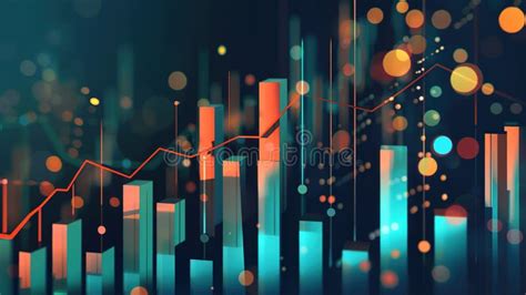 Vibrant Abstract Visualization Of Growing Data Trends In Digital Analytics Environment Stock