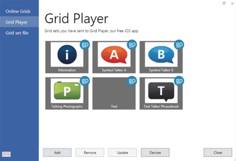 how do i send a grid 3 grid set to grid player smartbox hub
