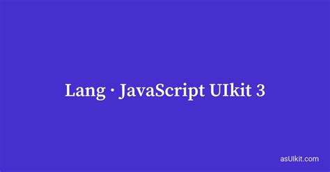 clamp Lang JavaScript Утилиты UIkit 3 Диапазон