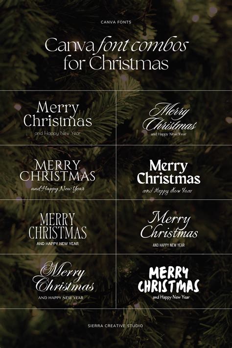 Canva Font Combos For Christmas Holiday Fonts Christmas Fonts Christmas Typography