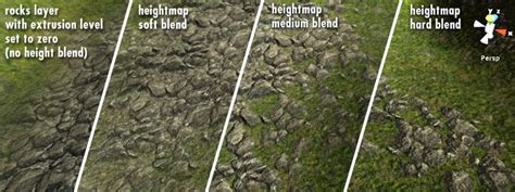 vertex blend multiple materials with height maps 3dsmax