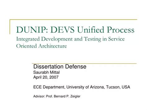 ppt dunip devs unified process integrated development and testing in service oriented