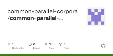 Github Common Parallel Corporacommon Parallel Corpora
