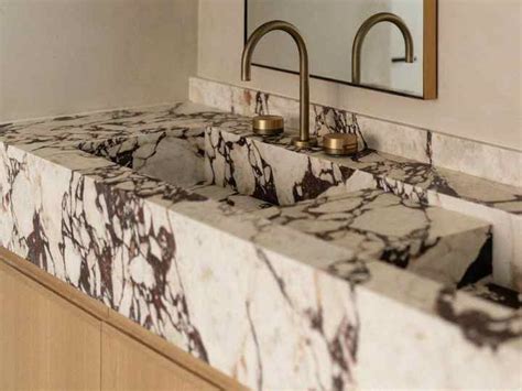 Modern Calacatta Viola Marble Countertops For Bathroom Vanities