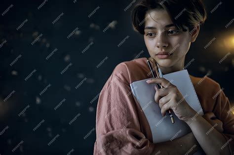 Premium Photo Portrait Girl Artist Genre Portrait Of A Poor Girl The Concept Of Education