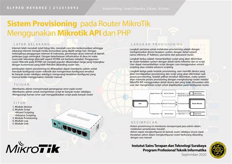 Sistem Provisioning Pada Router MikroTik Menggunakan Mikrotik API Dan