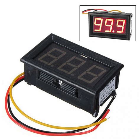 Inch V Three Wire LED Display Digital DC Voltmeter Red