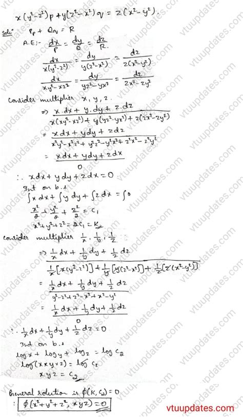 Solve 𝑥𝑦2−𝑧2𝑝𝑦𝑧2−𝑥2𝑞−𝑧𝑥2−𝑦2 0 Vtu Updates