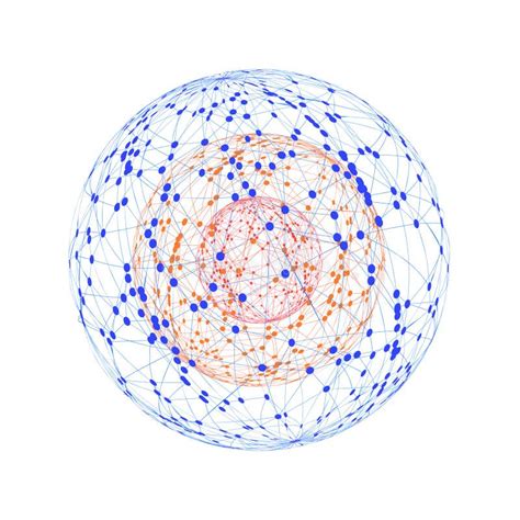 Sphere With Connected Lines And Dots Wireframe Mesh Polygonal Element Stock Vector