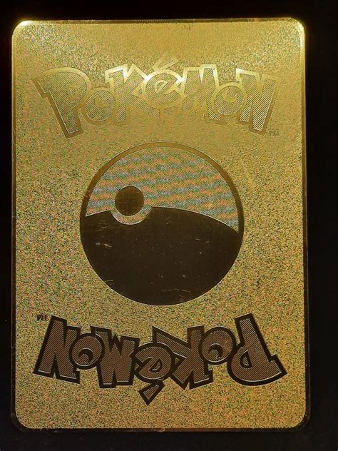 Pikachu Star Gold Metal Pokemon Card Etsy