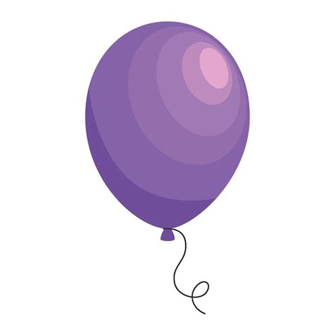 Purple Balloon Helium Floating Icon Free Vector