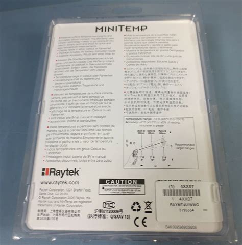 New Raytek Minitemp Non Contact Infrared Thermometer Mt4 Nib