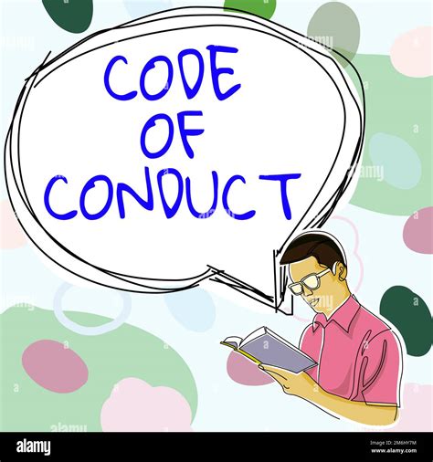 Sign Displaying Code Of Conduct Concept Meaning Ethics Rules Moral Codes Ethical Principles