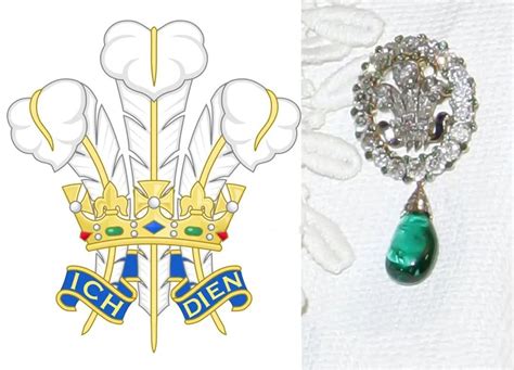 Prince Of Wales Feather Brooch Mrs Simpson Diana Camilla Rush To