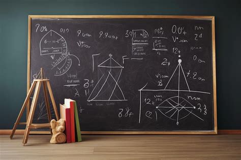 Scientific Calculations On Chalkboard Premium Ai Generated Image