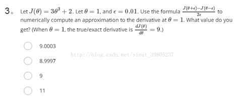 Coursera Machine Learning 第五周 测验quiz答案解析 Neural Networks Learning人工智能sinat39805237的博客 Csdn博客