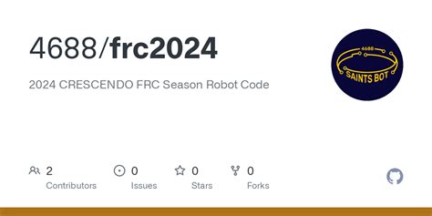 Github 4688frc2024 2024 Crescendo Frc Season Robot Code