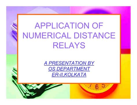 Application Of Numerical Distance Relay Pdf