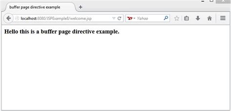 Buffer Attribute In Jsp Page Directive W3schools
